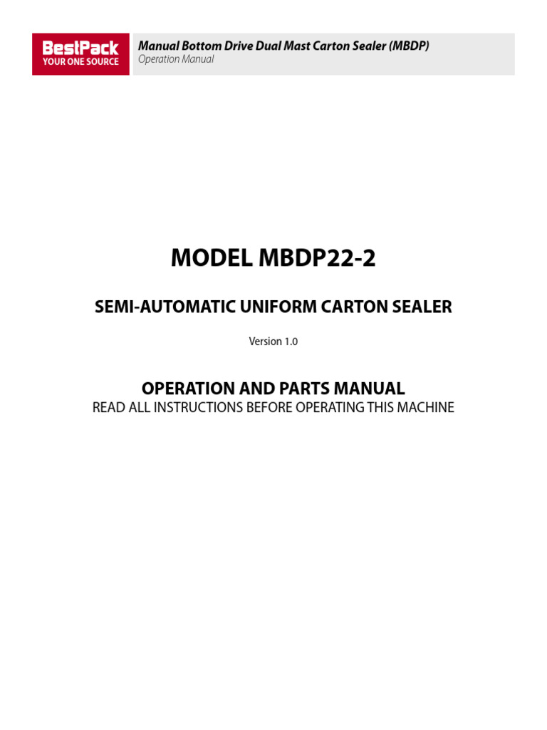 Manual MBDP22-2 | PDF | Belt (Mechanical) | Screw
