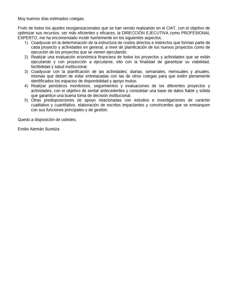 Funciones Eas Ciat | PDF