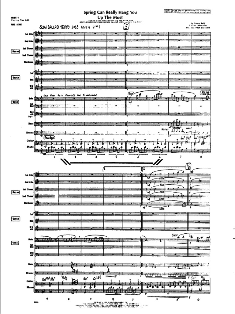 Spring Can Really Hang You Up The Most Conductor | PDF