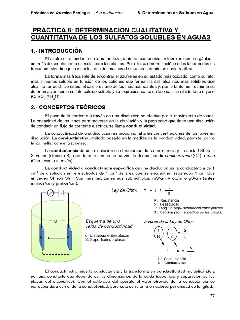 PR Ã¡cticas Q2 Âºc | PDF | Concentración | Resistividad Eléctrica y Conductividad