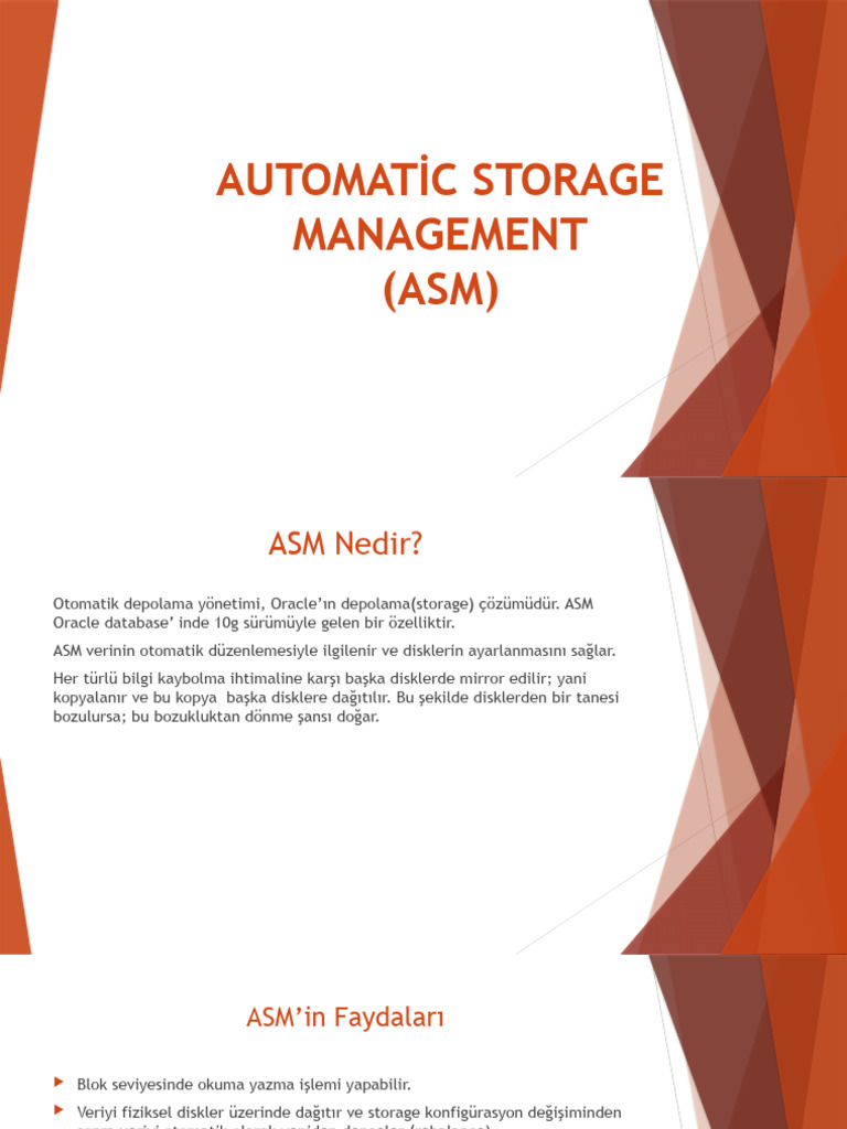 Automatic Storage Management (ASM) | PDF