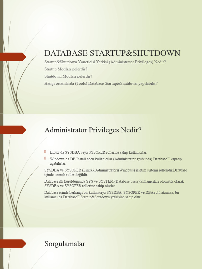 Database Startup&Shutdown | PDF