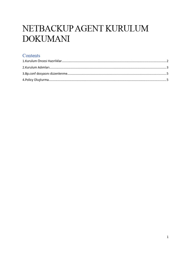Linux Netbackup Agent Kurulum Dokumani | PDF