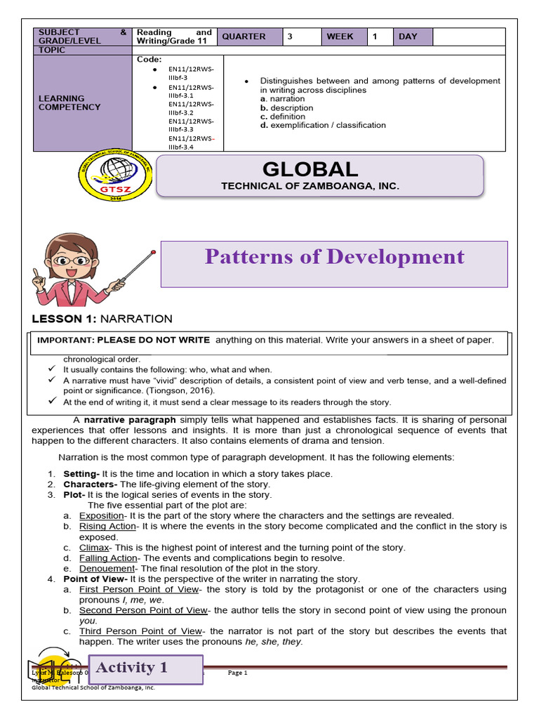 Reading and Writing Module 1 | PDF