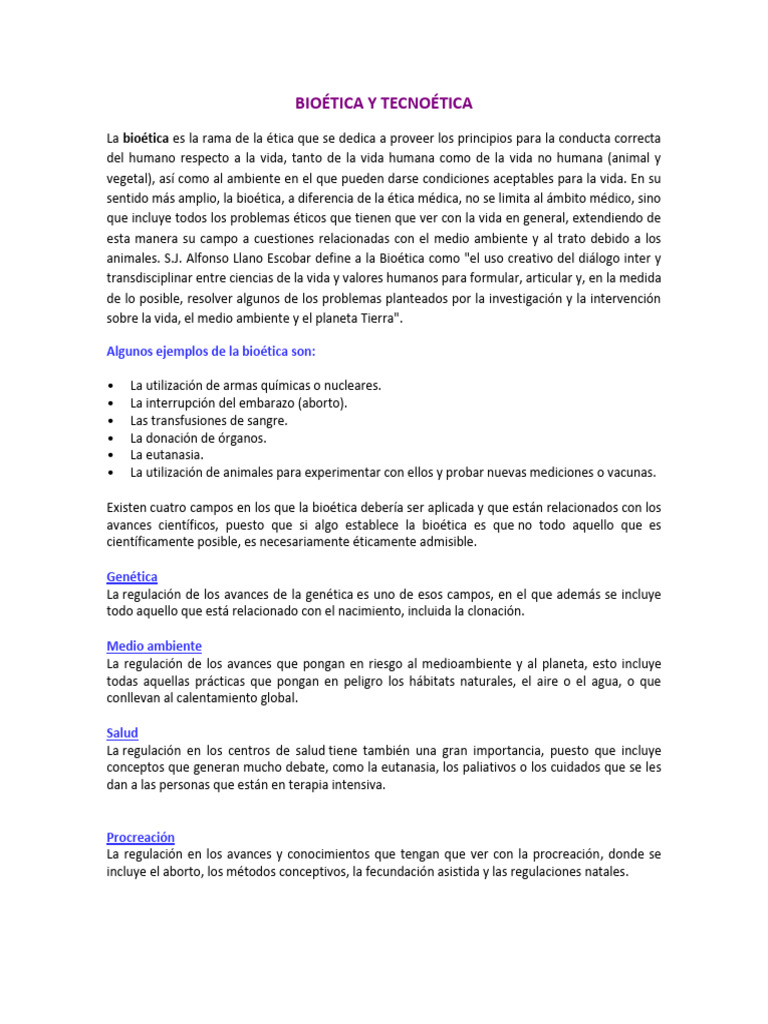 Tecnoetica y Bioetica | PDF | Bioética | Alimentos Tecnoetica y Bioetica | PDF | Bioética | Alimentos