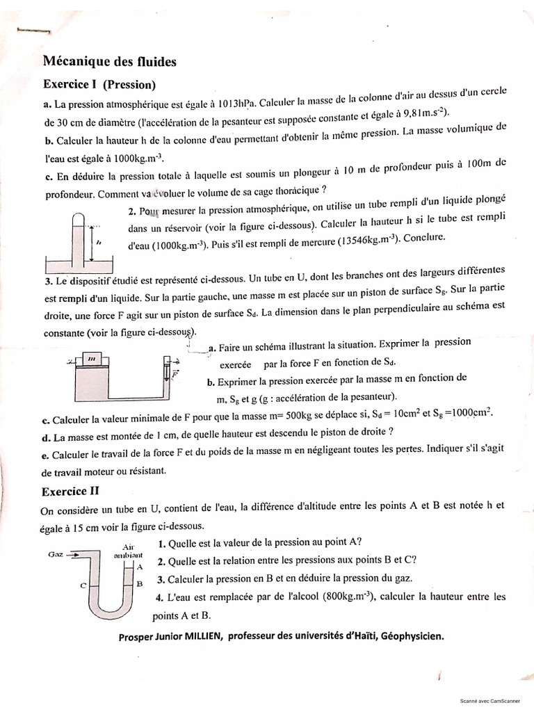 TD Mécanique Des Fluides | PDF