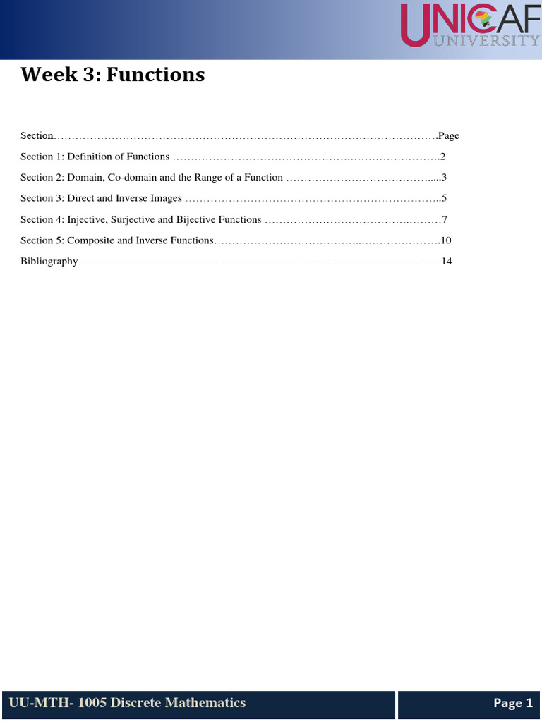 Week 3 - Functions | PDF