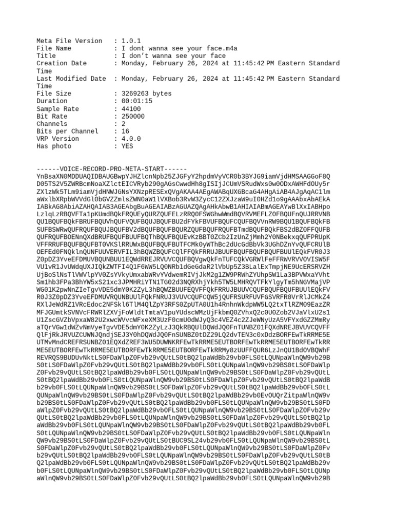 I Dont Wanna See Your Face.m4a.meta | PDF | Computer Data | Computing