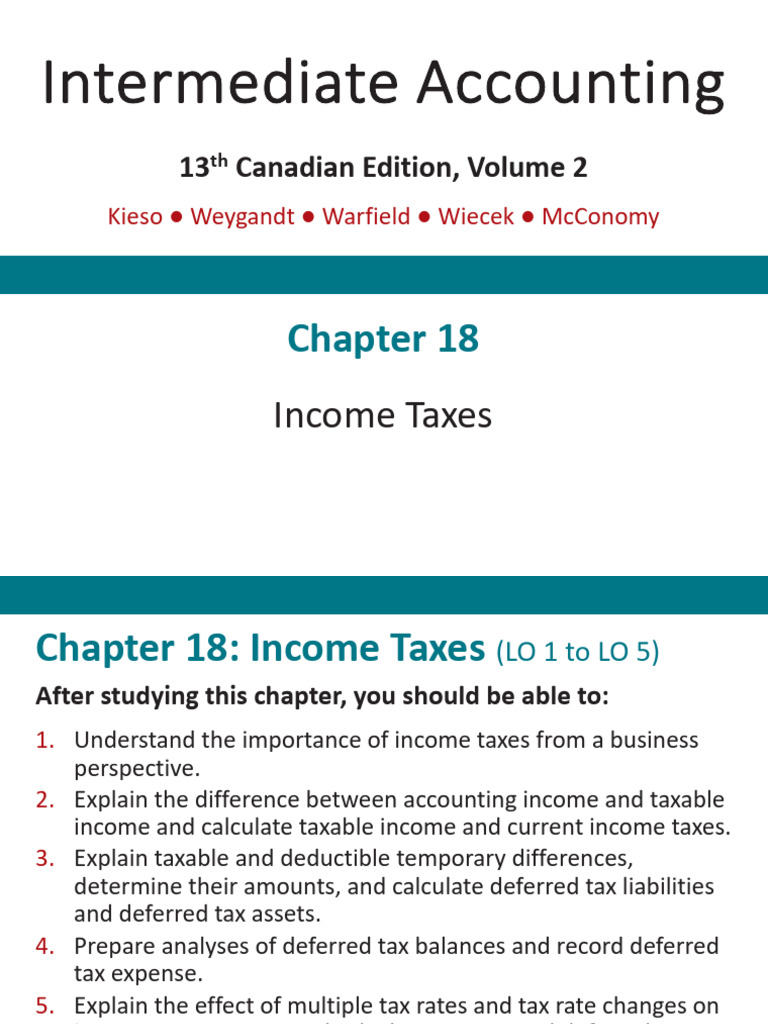 Chapter 18 | PDF | Deferred Tax | Tax Expense