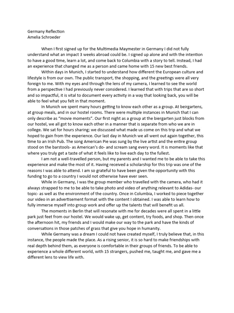 German Reflection | PDF