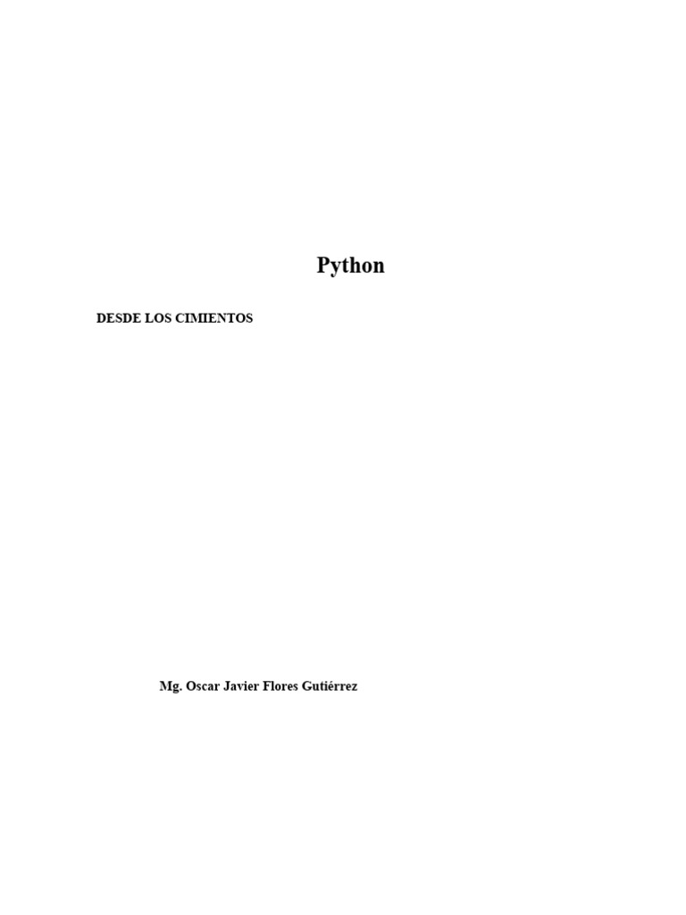 Libro introduccion, cimientos del python | PDF | Algoritmos | Python (lenguaje de programación)