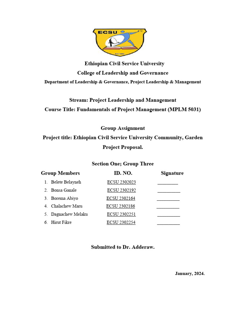 Project Proposal of ECSU's Community Garden Last Ed | PDF | Sustainable ...