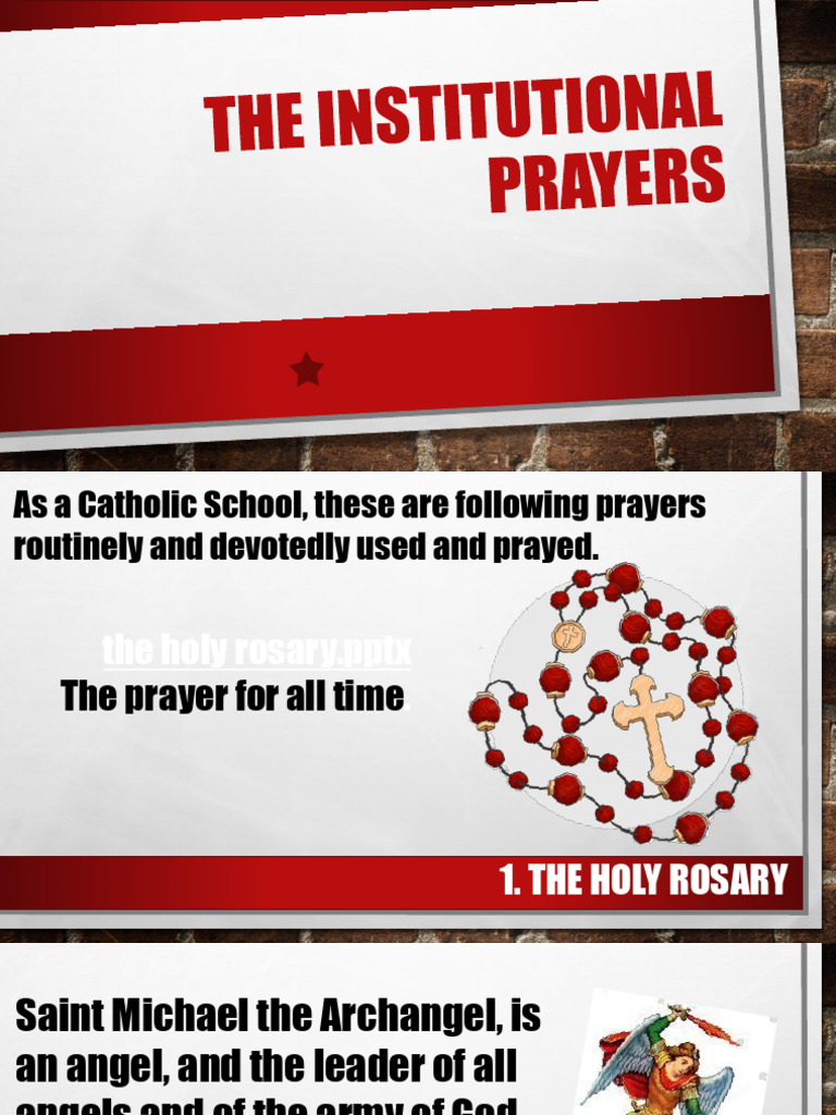 The Institutional Prayers | PDF
