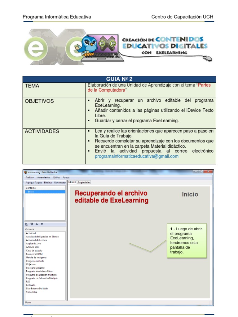 ExeLearning - Guía de Trabajo 2 | PDF | Point and Click | Archivo de computadora