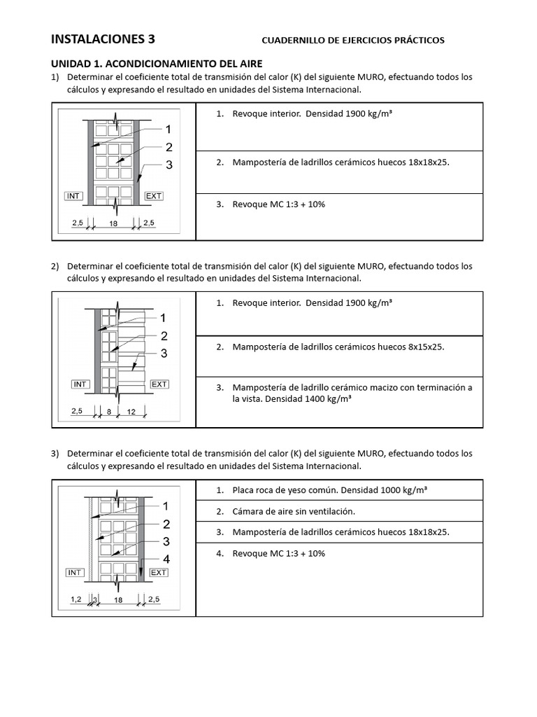 Cuadernillo de Ejercicios U1 | PDF | Densidad | Albañilería