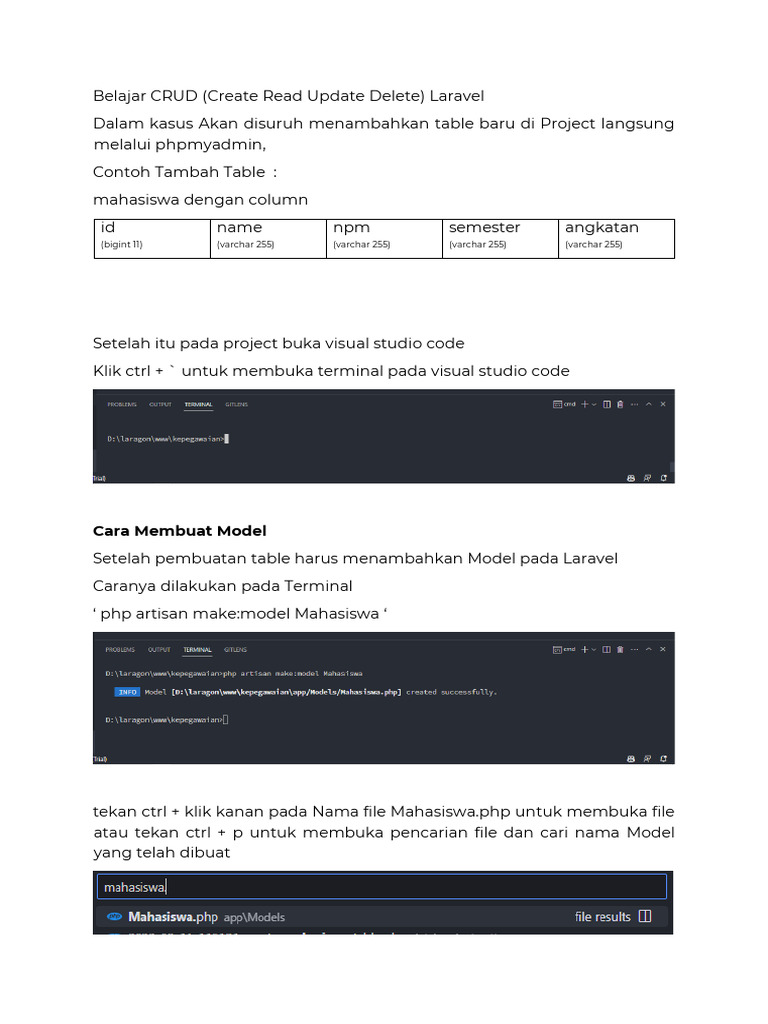 Belajar CRUD Laravel | PDF