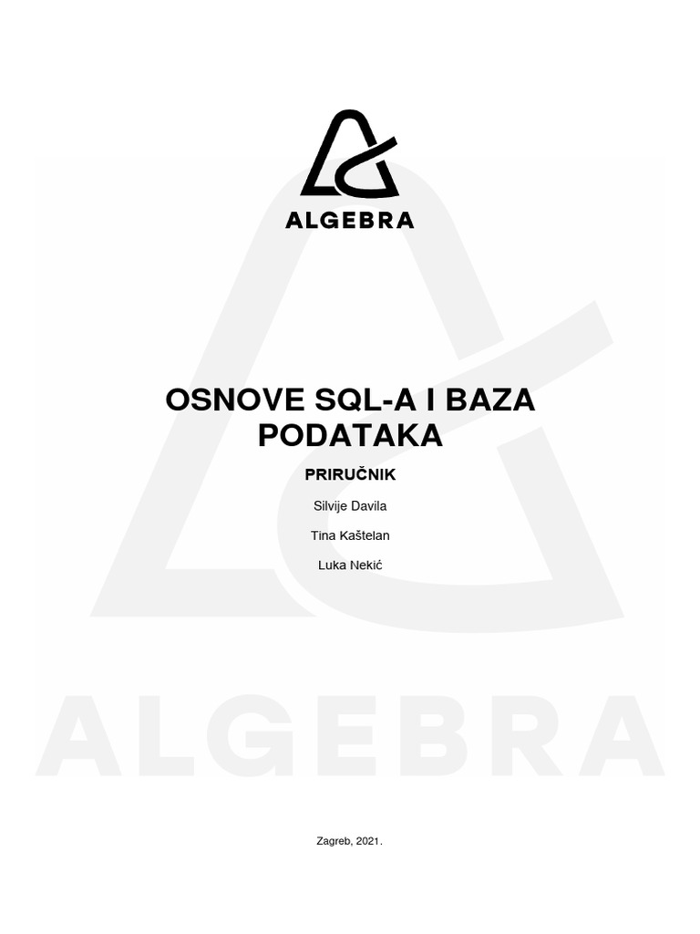 Osnove SQL-A I Baza Podataka - P | PDF