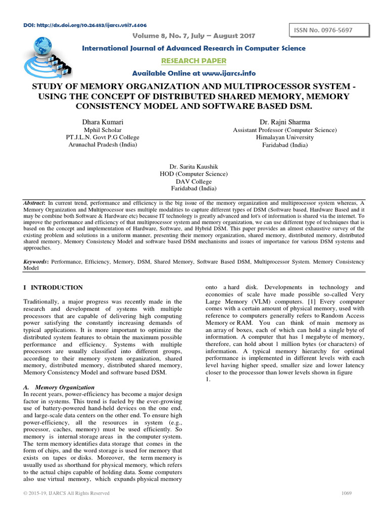 Week 2 - Study of Memory Organization and Multiprocessor System ... Week 2 - Study of Memory Organization and Multiprocessor System ...