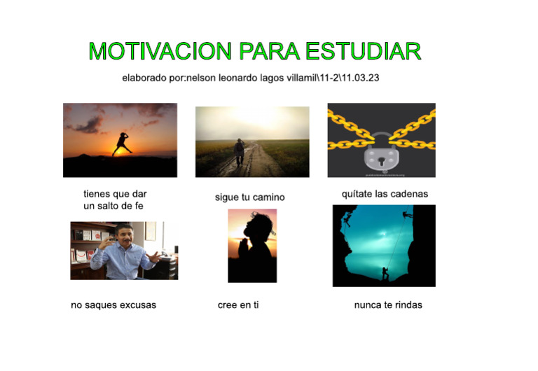 Motivacion para Estudiar Nelson Lagos - Hoja 1 | PDF