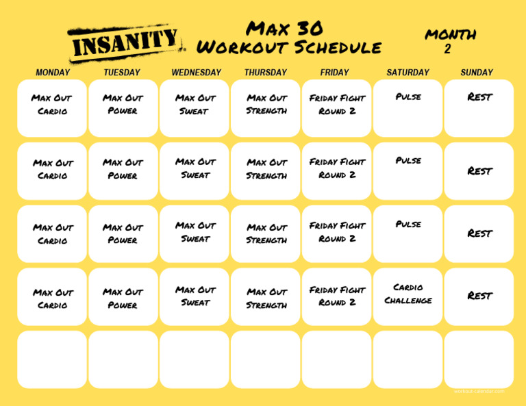 Insanity-Max-30-Month-2-1 | PDF