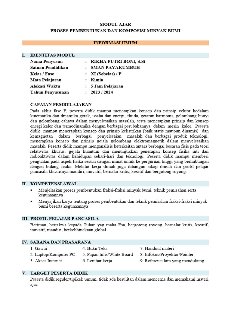 Kimia F11 - Minyak Bumi | PDF | Karier & Perkembangan | Sains & Matematika