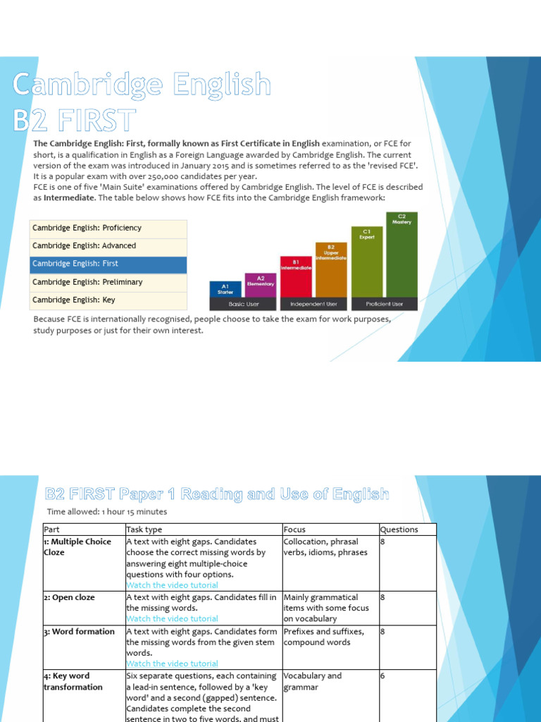 b2 First - Presentation & Practice | PDF | English Language | Question