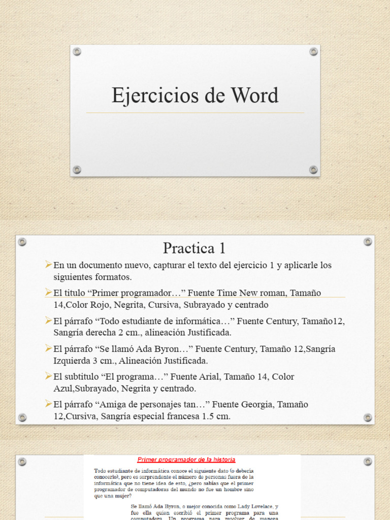 Ejercicios de Word | PDF