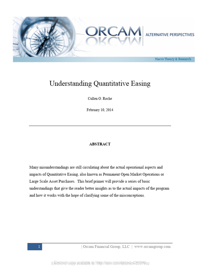 Understanding Quantitative Easing | PDF | Federal Reserve | Open Market ...