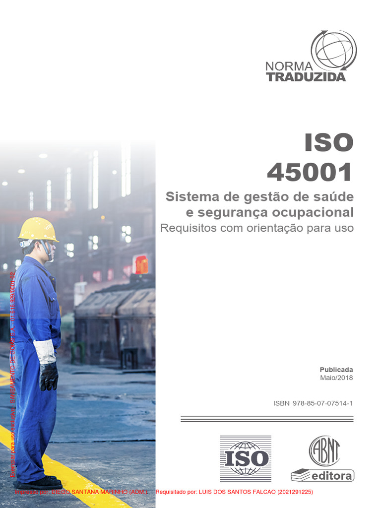 ISO 45001 - Sistema de Gestão de Saúde e Segurança Ocupacional | PDF