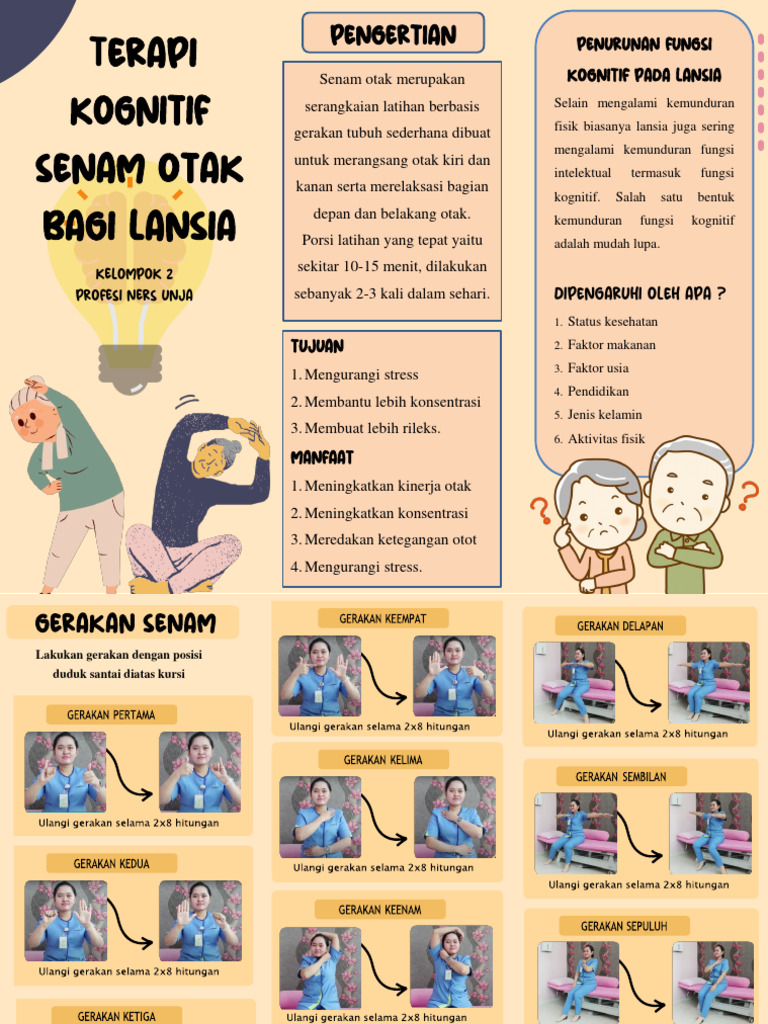 Leaflet Senam Otak Lansiaa | PDF