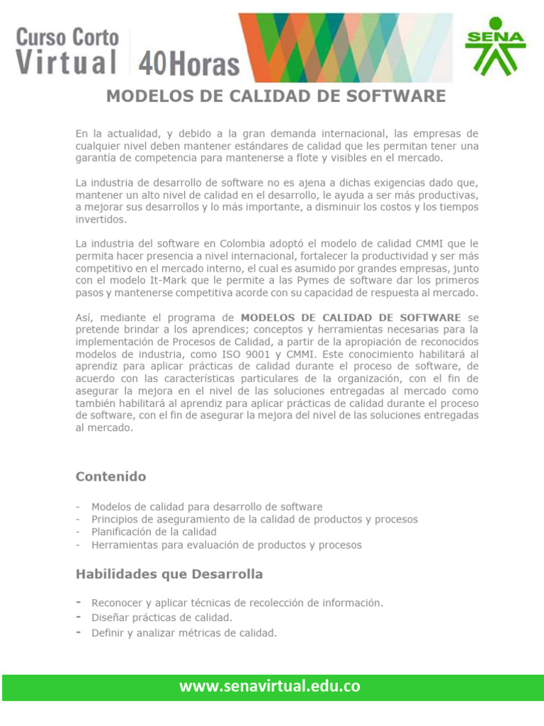 Modelos de Calidad de Software | Descargar gratis PDF | Software | Ingeniería de software