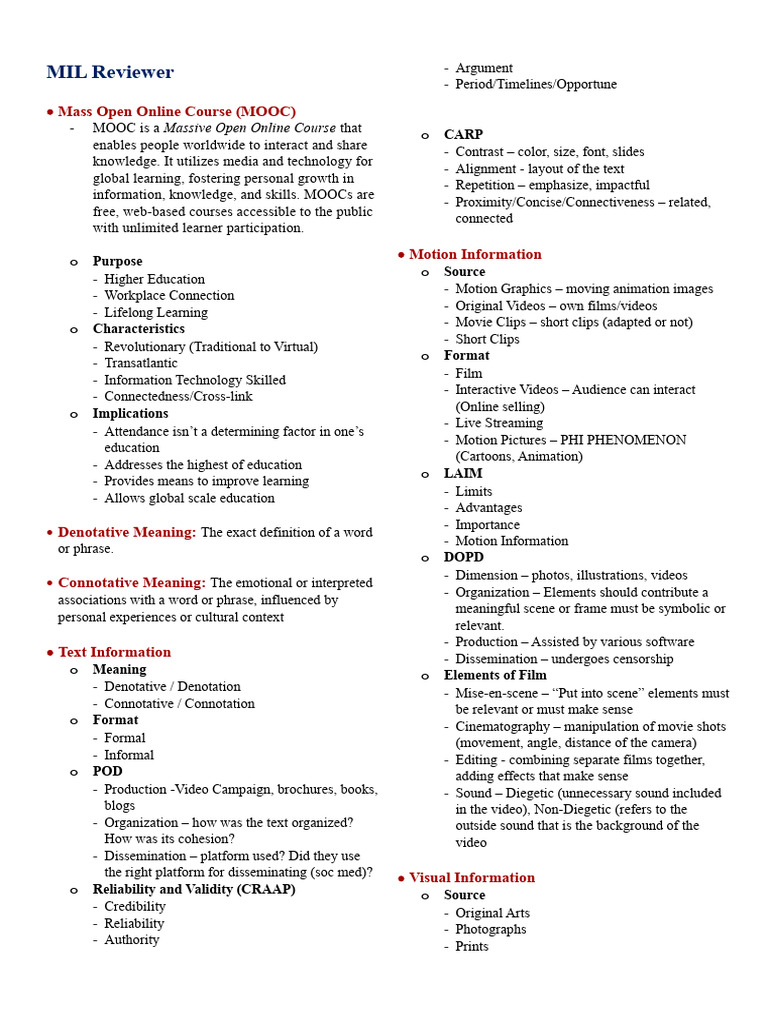 MIL Reviewer | PDF | Educational Technology | Information