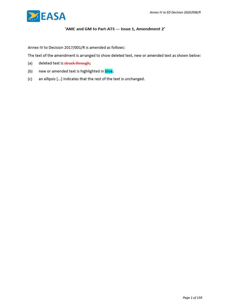 AMC and GM To Part-ATS - Issue 1, Amendment 2 (Updated On 13.8.2020) | PDF | Computers