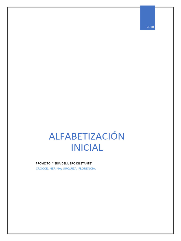 Alfabetización | PDF