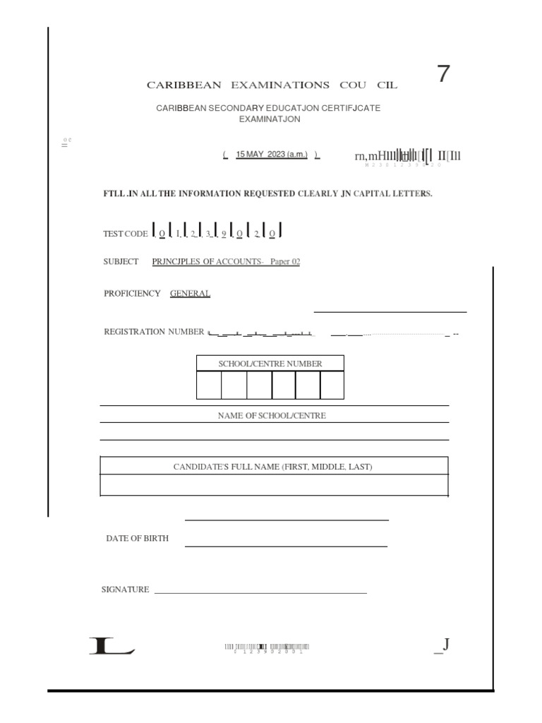 CSEC POA P2 May 2023 | PDF | Debits And Credits | Business
