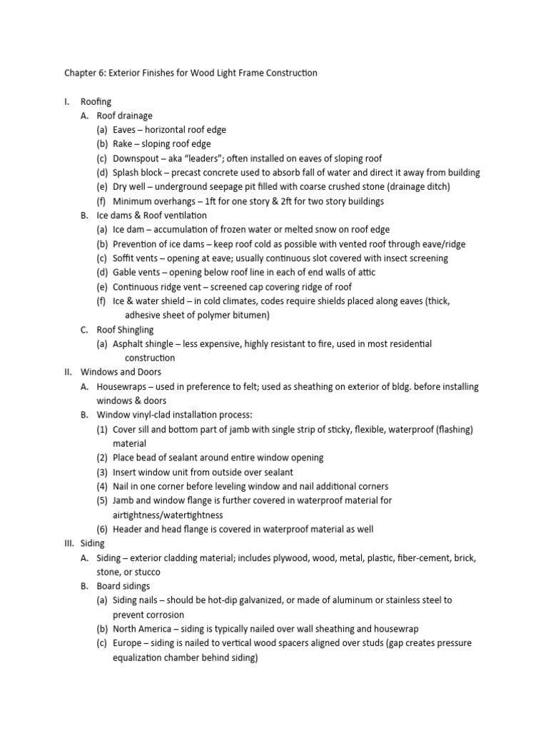 Chapter 6 - Exterior Finishes For Wood Light Frame Construction | PDF ...