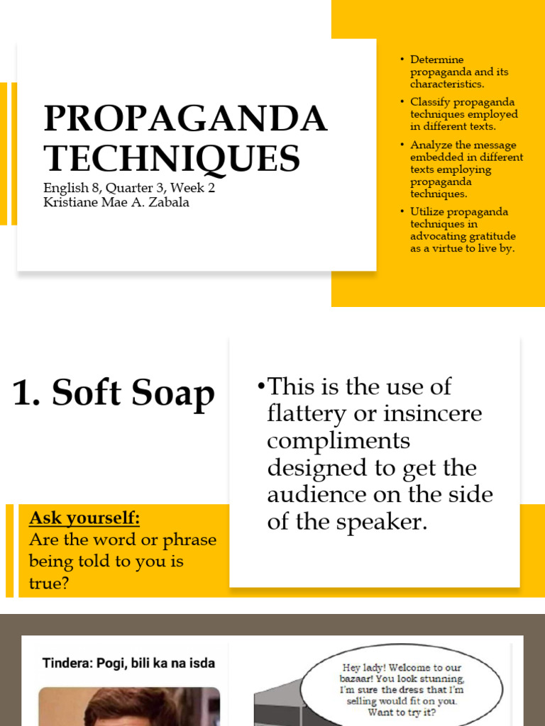Propaganda Techniques | PDF | Propaganda | Brand