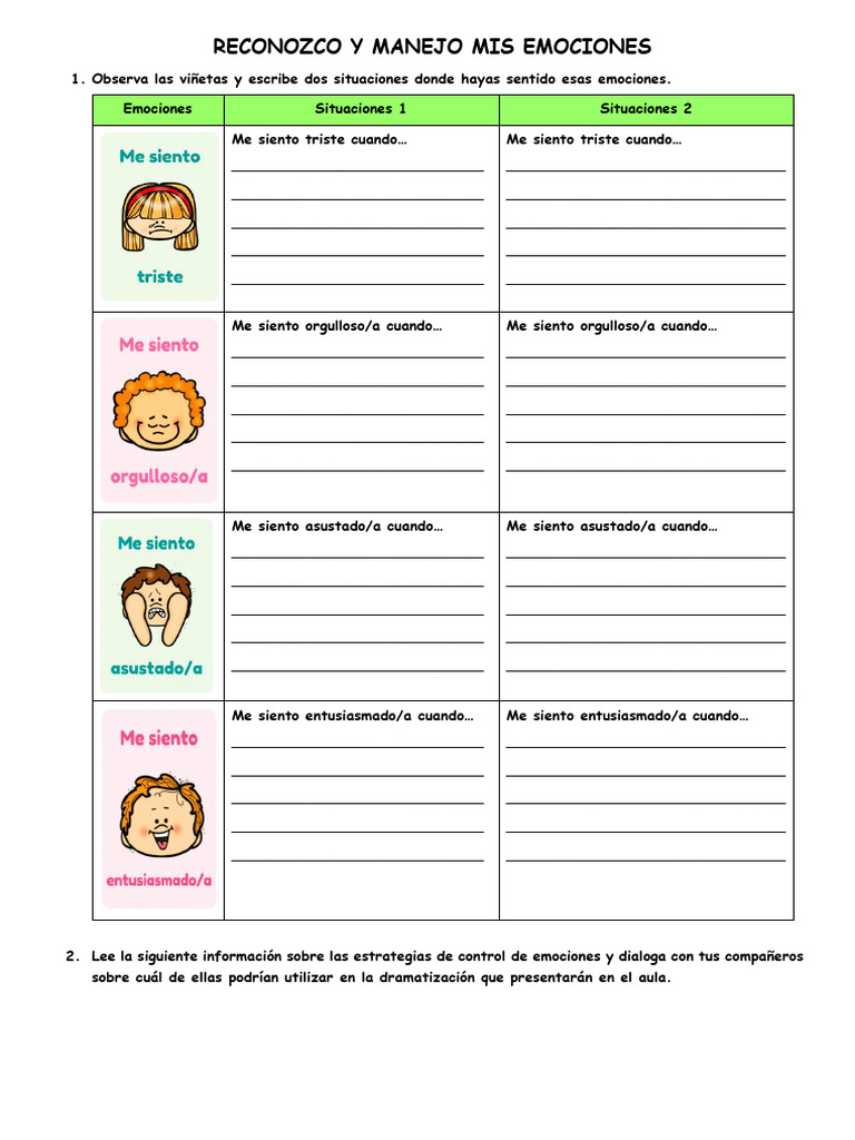 Fichamart-Tut-Reconozco y Manejo Mis Emociones | Descargar gratis PDF ...