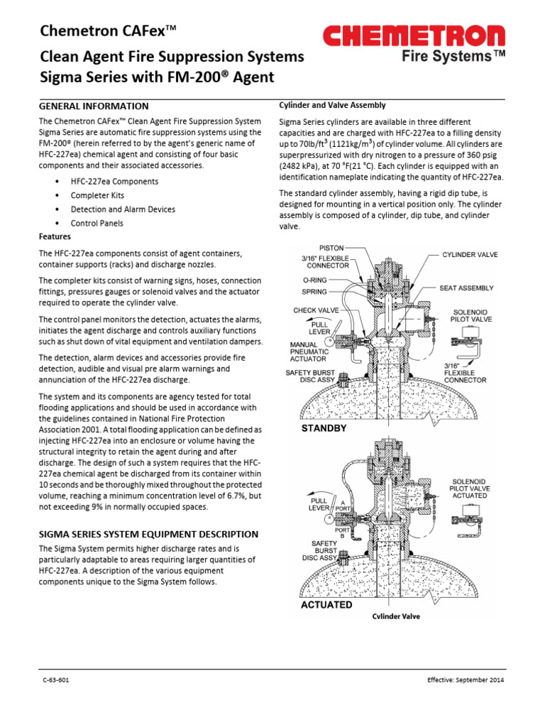 Chemetron - FM200.Sigma - Series.Data - Sheet 3 | PDF | Valve | Pipe ...