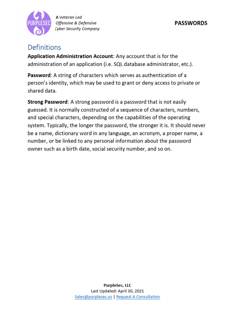 Pass Policy 01 | PDF | Password | Security