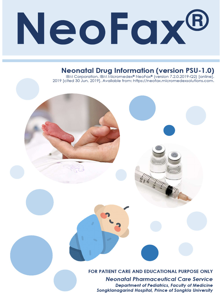 neofax 2019 | PDF | Pharmaceutical Formulation | Medical Specialties