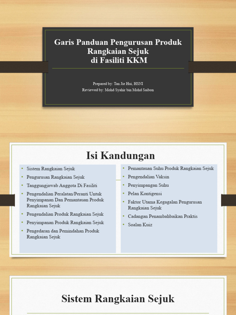 4. Garis Panduan Pengurusan Produk Rangkaian Sejuk Di Fasiliti KKM (1) | PDF