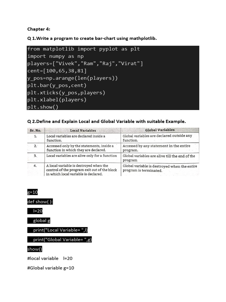 Python QB 4 | PDF | Parameter (Computer Programming) | Modular Programming Python QB 4 | PDF | Parameter (Computer Programming) | Modular Programming