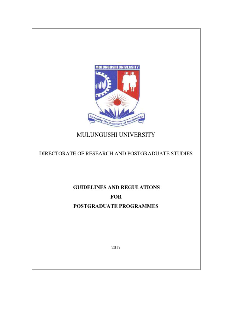 Guidelines and Regulations For Postgraduate STUDIES 2017 | PDF | Thesis | Postgraduate Education