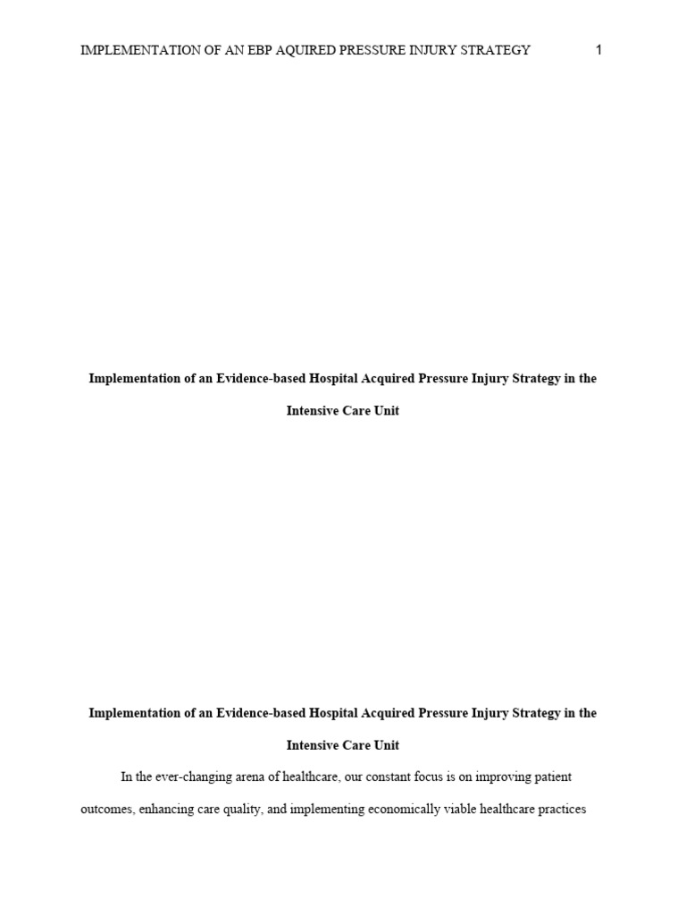 ICU Pressure Injury Prevention Strategy | PDF | Evidence Based Medicine ...