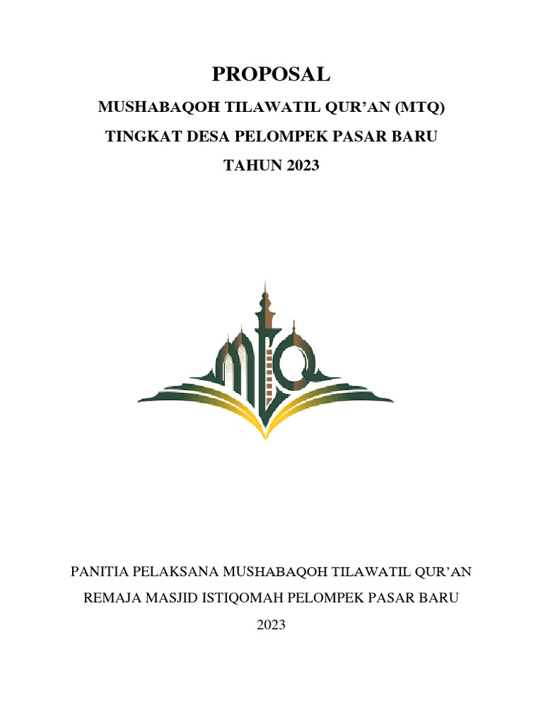 Proposal MTQ Tingkat Desa 2023 | PDF | Perjalanan