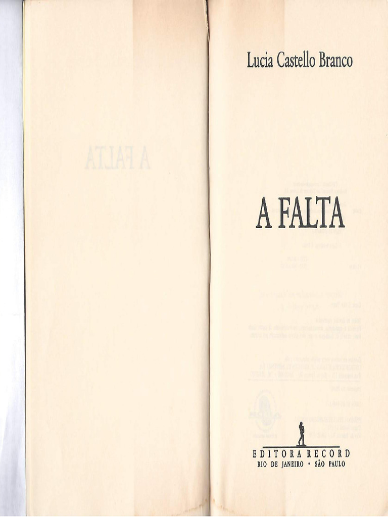 Lúcia Castello Branco - A FALTA | PDF