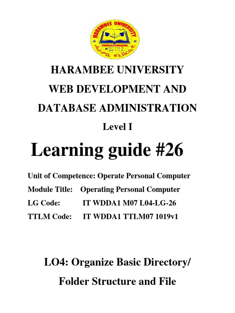Operate Personal Computer LO#4 WDDA | PDF | Directory (Computing) | Usb Flash Drive