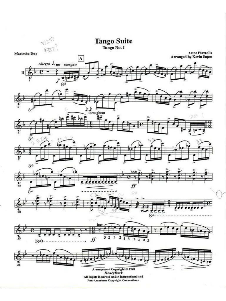 Tango Suite Marimba 1 | PDF