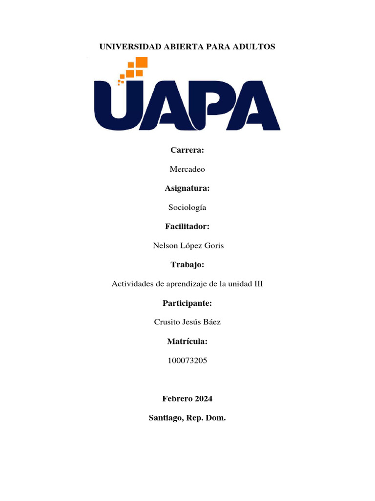 Actividades de Aprendizaje de La Unidad III | PDF | Sociología | Conocimiento